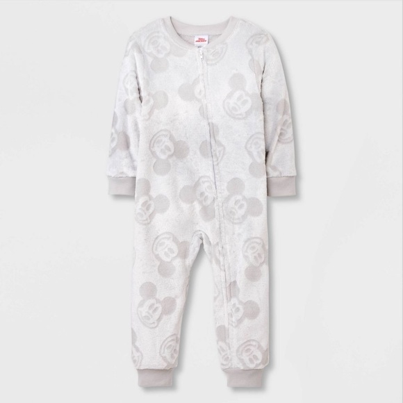 Disney | Pajamas | Toddler Boys Mickey Mouse Union Suit Pajamas In Gray ...